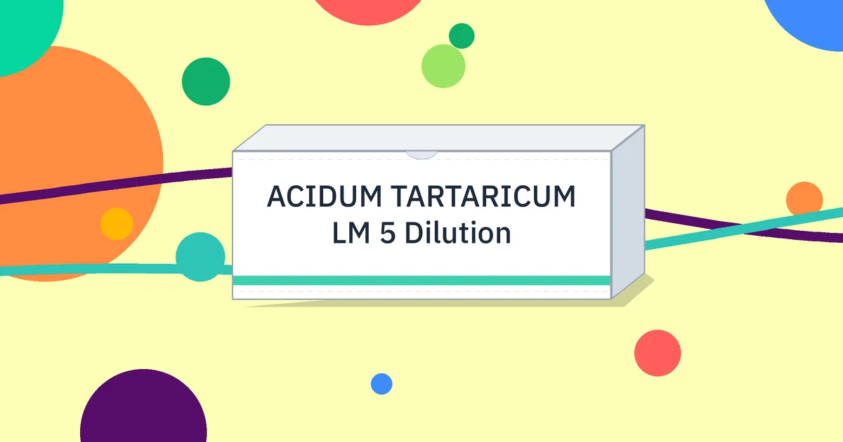 Symbolbild: Packung mit der Aufschrift ACIDUM TARTARICUM LM 5 Dilution (PZN 13286481) – Verfügbarkeit und Bezug in Apotheken in Frankfurt am Main