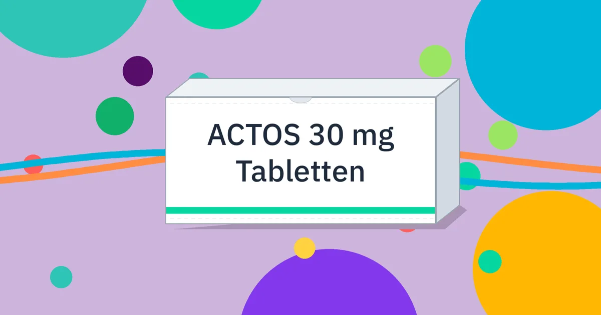 Symbolbild: Packung mit der Aufschrift ACTOS 30 mg Tabletten (PZN 10014718) – Verfügbarkeit und Bezug in Apotheken in Frankfurt am Main