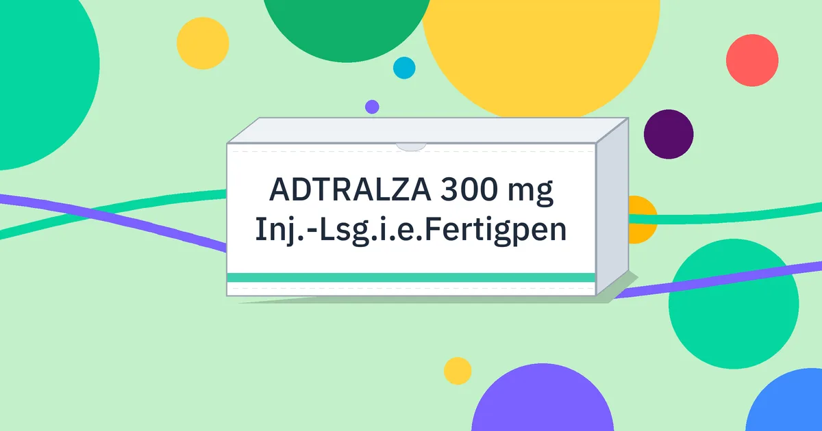 Symbolbild: Packung mit der Aufschrift ADTRALZA 300 mg Inj.-Lsg.i.e.Fertigpen (PZN 18598966) – Verfügbarkeit und Bezug in Apotheken in Frankfurt am Main