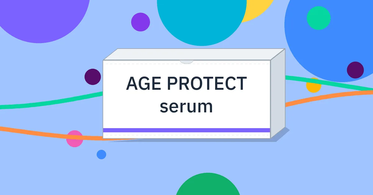 Symbolbild: Packung mit der Aufschrift AGE PROTECT serum (PZN 11464205) – Verfügbarkeit und Bezug in Apotheken in Frankfurt am Main