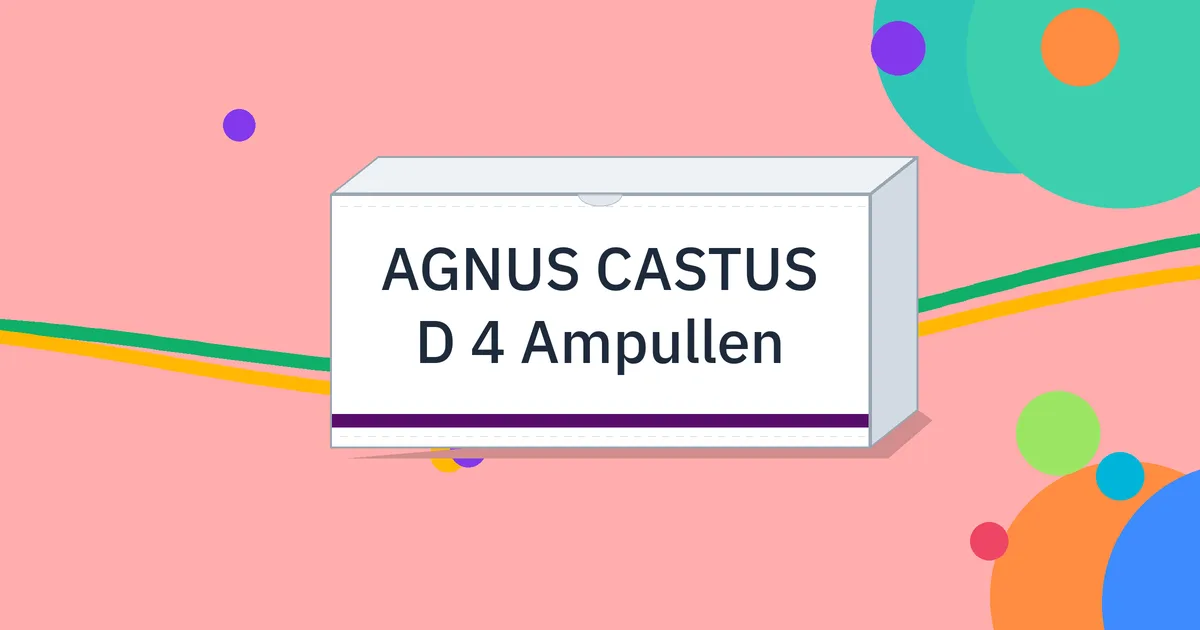 Symbolbild: Packung mit der Aufschrift AGNUS CASTUS D 4 Ampullen (PZN 11703957) – Verfügbarkeit und Bezug in Apotheken in Frankfurt am Main