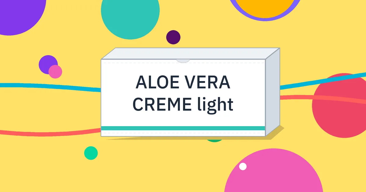 Symbolbild: Packung mit der Aufschrift ALOE VERA CREME light (PZN 13878827) – Verfügbarkeit und Bezug in Apotheken in Frankfurt am Main