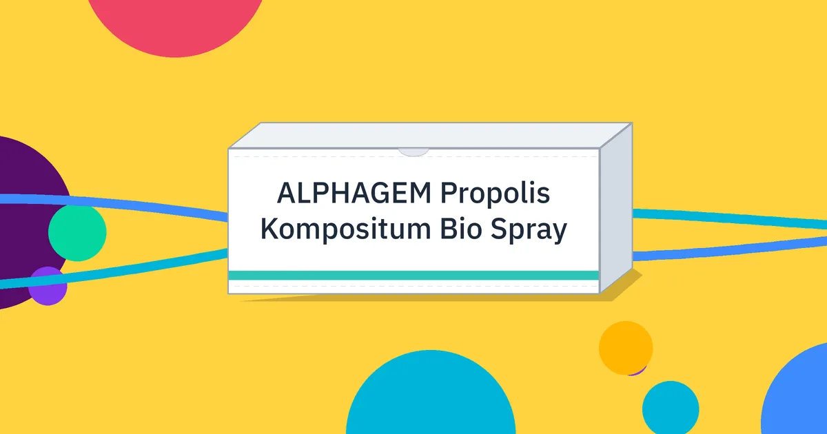 Symbolbild: Packung mit der Aufschrift ALPHAGEM Propolis Kompositum Bio Spray (PZN 20298266) – Verfügbarkeit und Bezug in Apotheken in Frankfurt am Main