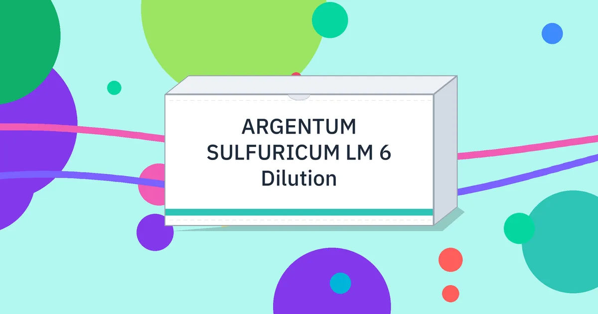 Symbolbild: Packung mit der Aufschrift ARGENTUM SULFURICUM LM 6 Dilution (PZN 12769958) – Verfügbarkeit und Bezug in Apotheken in Frankfurt am Main