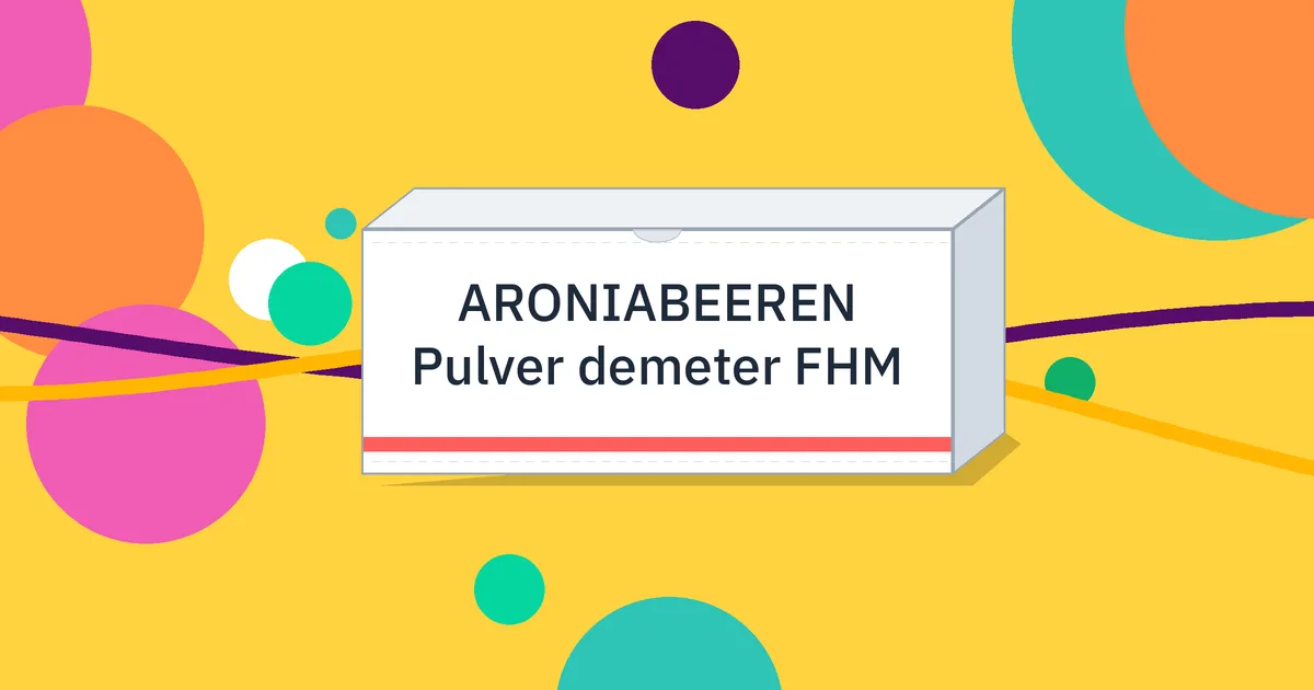 Symbolbild: Packung mit der Aufschrift ARONIABEEREN Pulver demeter FHM (PZN 13724225) – Verfügbarkeit und Bezug in Apotheken in Frankfurt am Main
