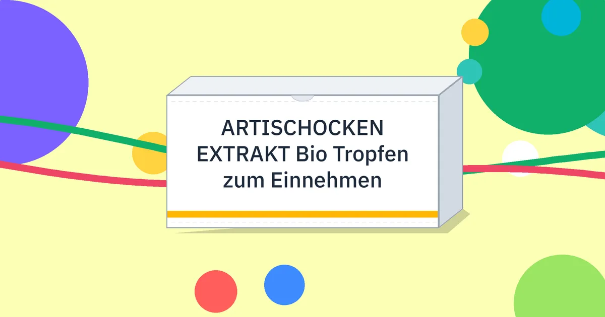 Symbolbild: Packung mit der Aufschrift ARTISCHOCKEN EXTRAKT Bio Tropfen zum Einnehmen (PZN 18100239) – Verfügbarkeit und Bezug in Apotheken in Frankfurt am Main