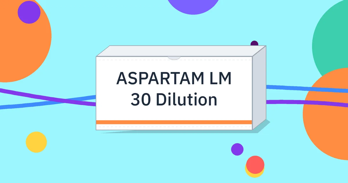 Symbolbild: Packung mit der Aufschrift ASPARTAM LM 30 Dilution (PZN 12782226) – Verfügbarkeit und Bezug in Apotheken in Frankfurt am Main