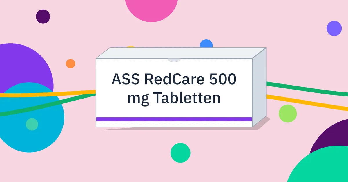 Symbolbild: Packung mit der Aufschrift ASS RedCare 500 mg Tabletten (PZN 16763059) – Verfügbarkeit und Bezug in Apotheken in Frankfurt am Main