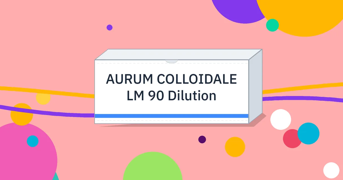 Symbolbild: Packung mit der Aufschrift AURUM COLLOIDALE LM 90 Dilution (PZN 12784515) – Verfügbarkeit und Bezug in Apotheken in Frankfurt am Main