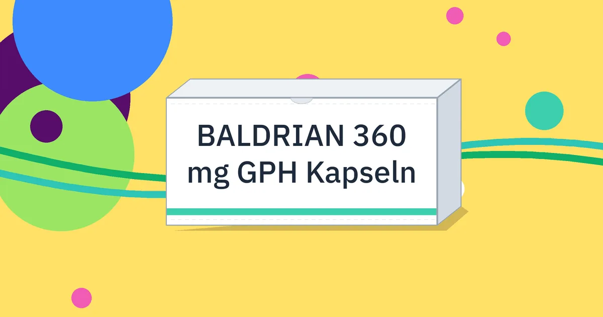 Symbolbild: Packung mit der Aufschrift BALDRIAN 360 mg GPH Kapseln (PZN 09748987) – Verfügbarkeit und Bezug in Apotheken in Frankfurt am Main