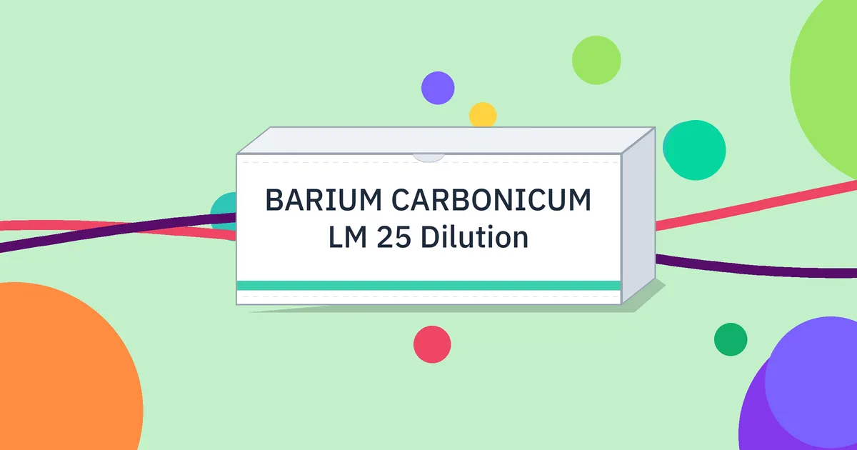 Symbolbild: Packung mit der Aufschrift BARIUM CARBONICUM LM 25 Dilution (PZN 12789079) – Verfügbarkeit und Bezug in Apotheken in Frankfurt am Main