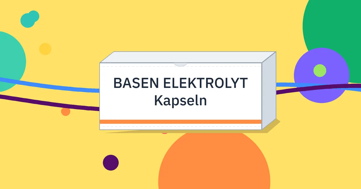 Symbolbild: Packung mit der Aufschrift BASEN ELEKTROLYT Kapseln (PZN 12565262) – Verfügbarkeit und Bezug in Apotheken in Frankfurt am Main