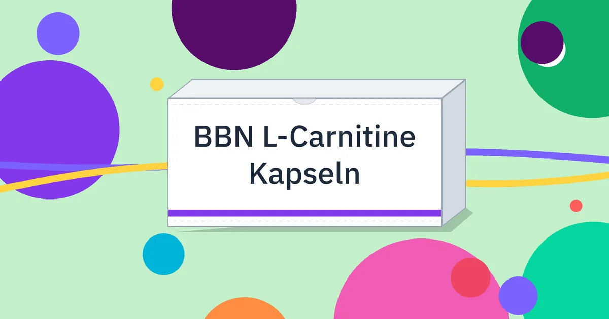 Symbolbild: Packung mit der Aufschrift BBN L-Carnitine Kapseln (PZN 06080684) – Verfügbarkeit und Bezug in Apotheken in Frankfurt am Main