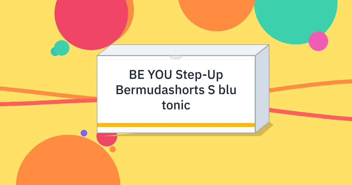 Symbolbild: Packung mit der Aufschrift BE YOU Step-Up Bermudashorts S blu tonic (PZN 20719963) – Verfügbarkeit und Bezug in Apotheken in Frankfurt am Main