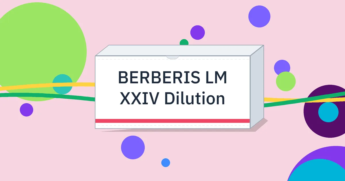 Symbolbild: Packung mit der Aufschrift BERBERIS LM XXIV Dilution (PZN 02673884) – Verfügbarkeit und Bezug in Apotheken in Frankfurt am Main