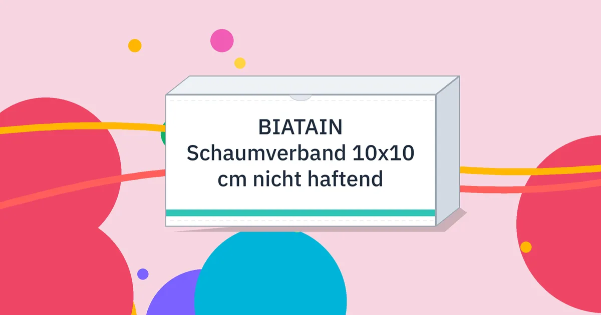 Symbolbild: Packung mit der Aufschrift BIATAIN Schaumverband 10x10 cm nicht haftend (PZN 14331611) – Verfügbarkeit und Bezug in Apotheken in Frankfurt am Main