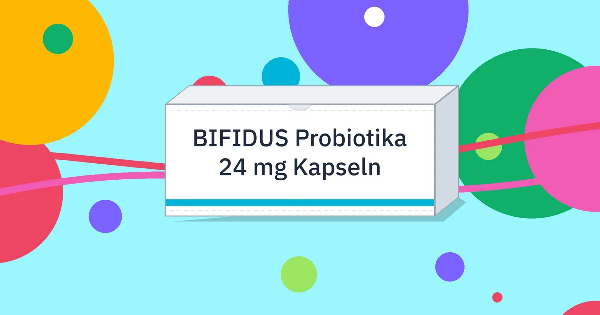 Symbolbild: Packung mit der Aufschrift BIFIDUS Probiotika 24 mg Kapseln (PZN 16686382) – Verfügbarkeit und Bezug in Apotheken in Frankfurt am Main