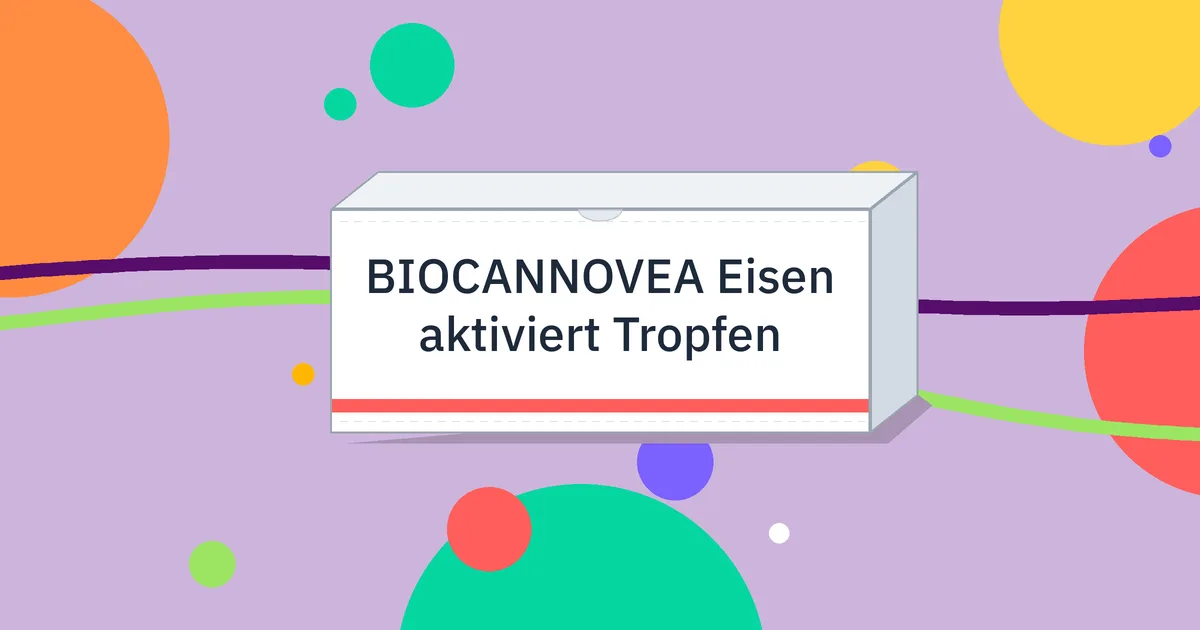 Symbolbild: Packung mit der Aufschrift BIOCANNOVEA Eisen aktiviert Tropfen (PZN 17852026) – Verfügbarkeit und Bezug in Apotheken in Frankfurt am Main