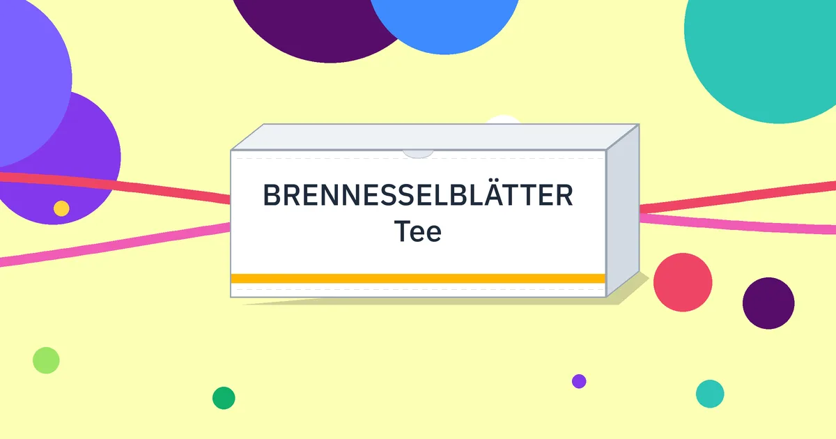 Symbolbild: Packung mit der Aufschrift BRENNESSELBLÄTTER Tee (PZN 02196533) – Verfügbarkeit und Bezug in Apotheken in Frankfurt am Main