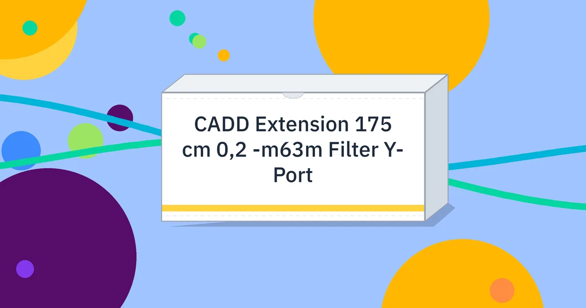Symbolbild: Packung mit der Aufschrift CADD Extension 175 cm 0,2 -m63m Filter Y-Port (PZN 11479448) – Verfügbarkeit und Bezug in Apotheken in Frankfurt am Main