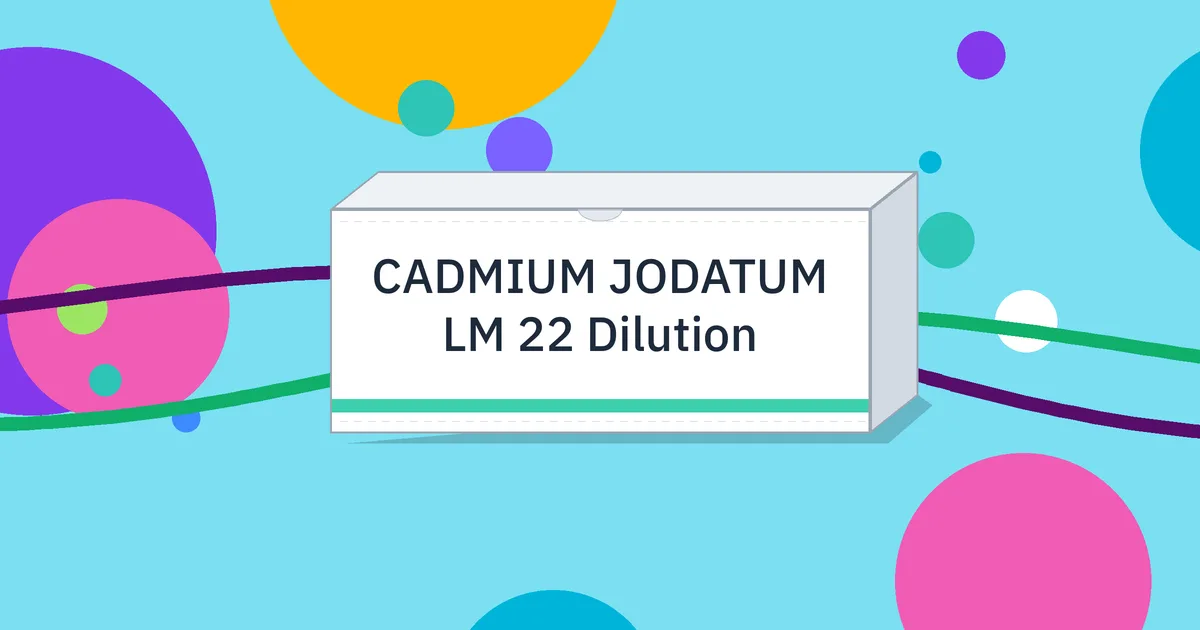 Symbolbild: Packung mit der Aufschrift CADMIUM JODATUM LM 22 Dilution (PZN 12798434) – Verfügbarkeit und Bezug in Apotheken in Frankfurt am Main