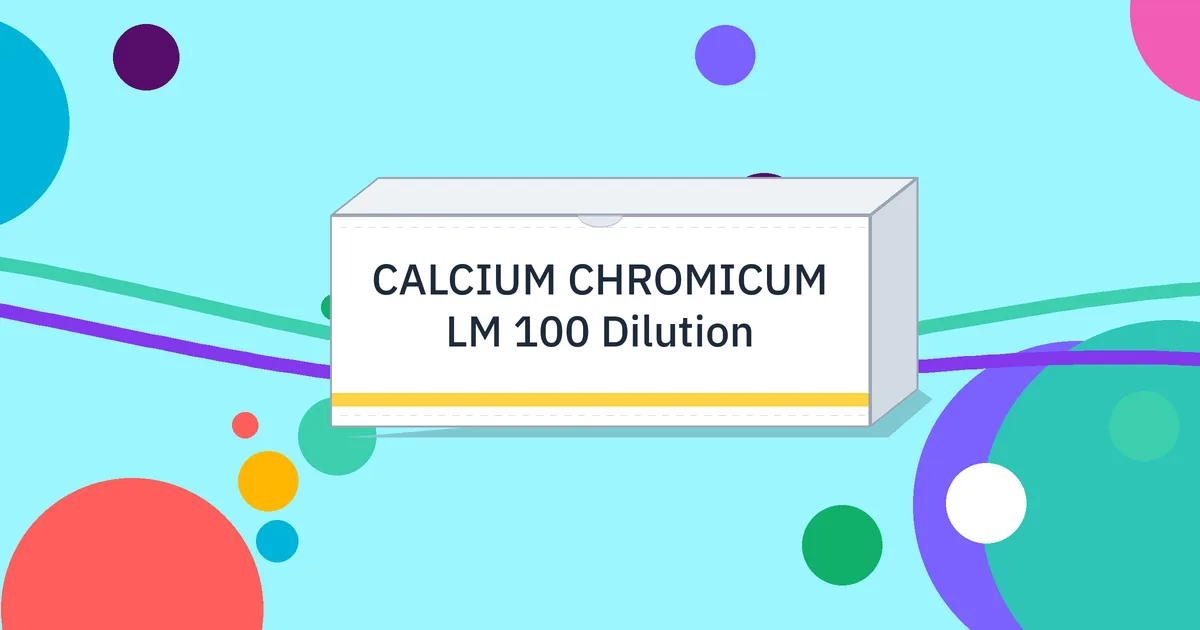 Symbolbild: Packung mit der Aufschrift CALCIUM CHROMICUM LM 100 Dilution (PZN 13408607) – Verfügbarkeit und Bezug in Apotheken in Frankfurt am Main