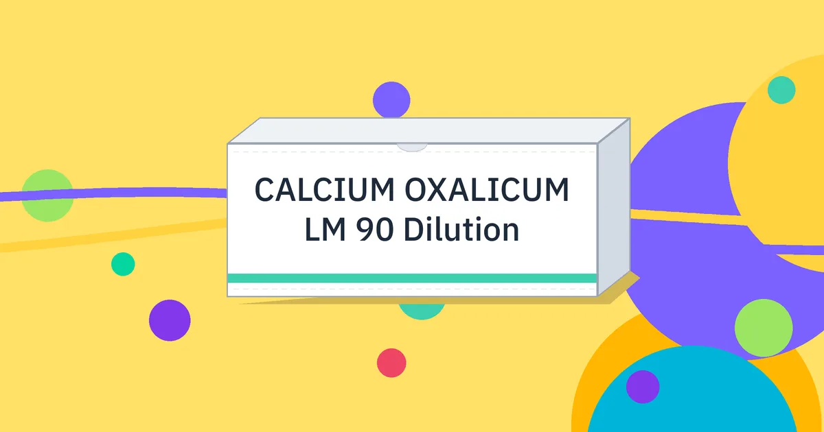 Symbolbild: Packung mit der Aufschrift CALCIUM OXALICUM LM 90 Dilution (PZN 13410509) – Verfügbarkeit und Bezug in Apotheken in Frankfurt am Main