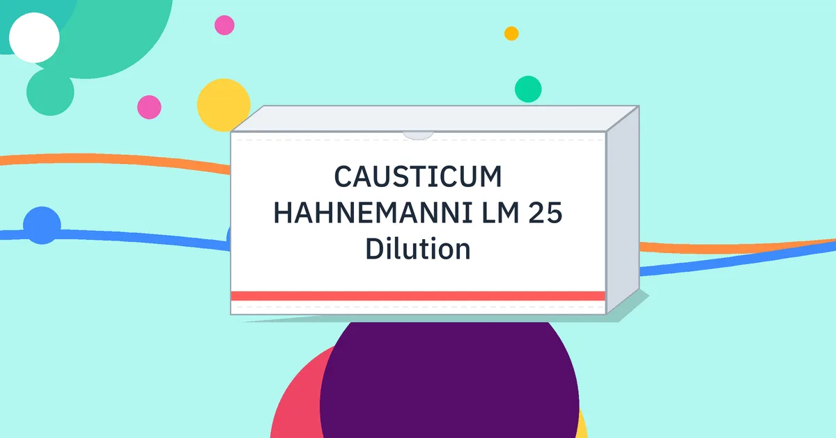 Symbolbild: Packung mit der Aufschrift CAUSTICUM HAHNEMANNI LM 25 Dilution (PZN 12811778) – Verfügbarkeit und Bezug in Apotheken in Frankfurt am Main