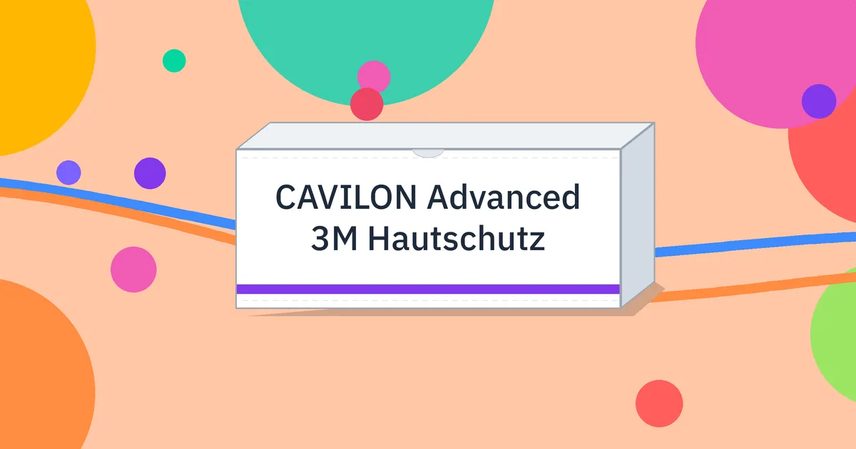 Symbolbild: Packung mit der Aufschrift CAVILON Advanced 3M Hautschutz (PZN 18758921) – Verfügbarkeit und Bezug in Apotheken in Frankfurt am Main