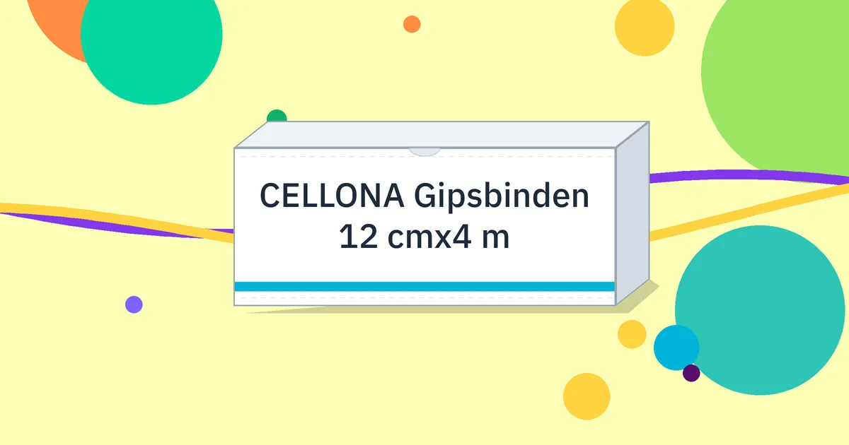 Symbolbild: Packung mit der Aufschrift CELLONA Gipsbinden 12 cmx4 m (PZN 03150929) – Verfügbarkeit und Bezug in Apotheken in Frankfurt am Main