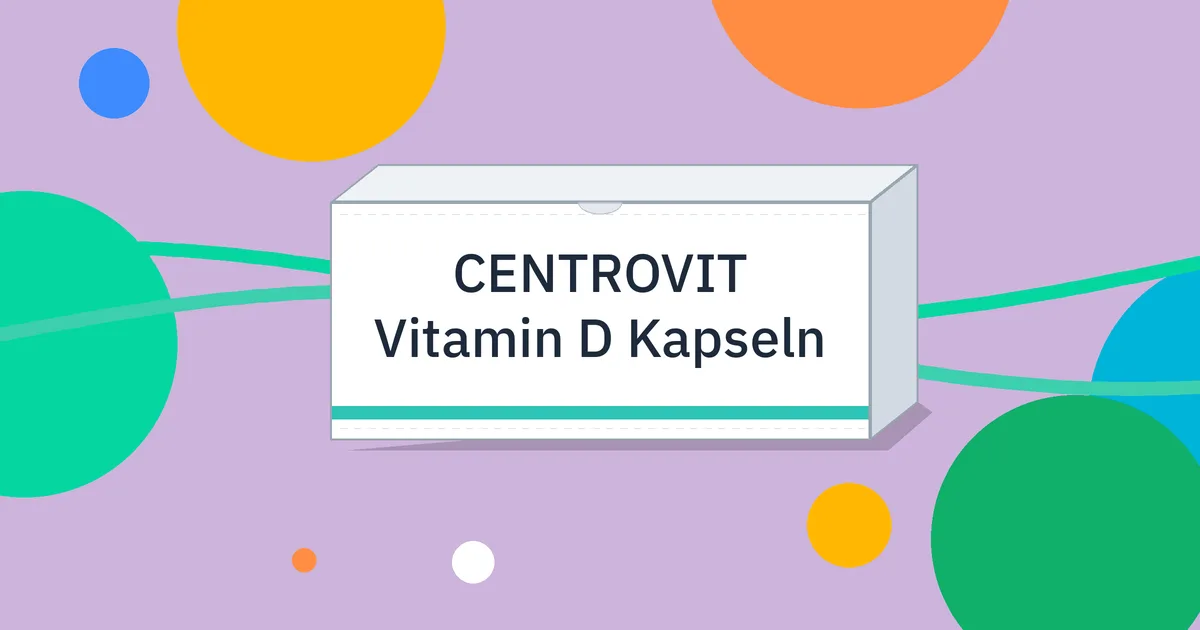Symbolbild: Packung mit der Aufschrift CENTROVIT Vitamin D Kapseln (PZN 18424864) – Verfügbarkeit und Bezug in Apotheken in Frankfurt am Main