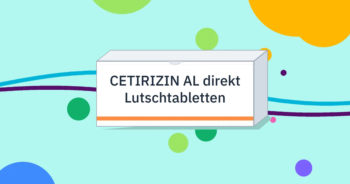 Symbolbild: Packung mit der Aufschrift CETIRIZIN AL direkt Lutschtabletten (PZN 00927352) – Verfügbarkeit und Bezug in Apotheken in Frankfurt am Main