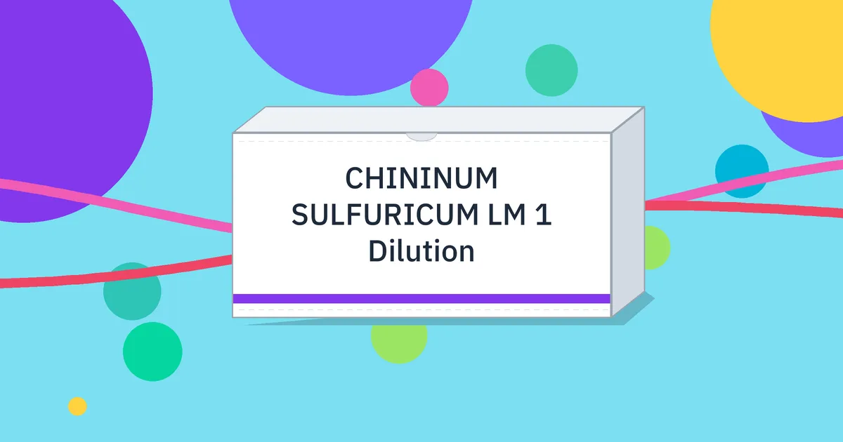 Symbolbild: Packung mit der Aufschrift CHININUM SULFURICUM LM 1 Dilution (PZN 09649819) – Verfügbarkeit und Bezug in Apotheken in Frankfurt am Main