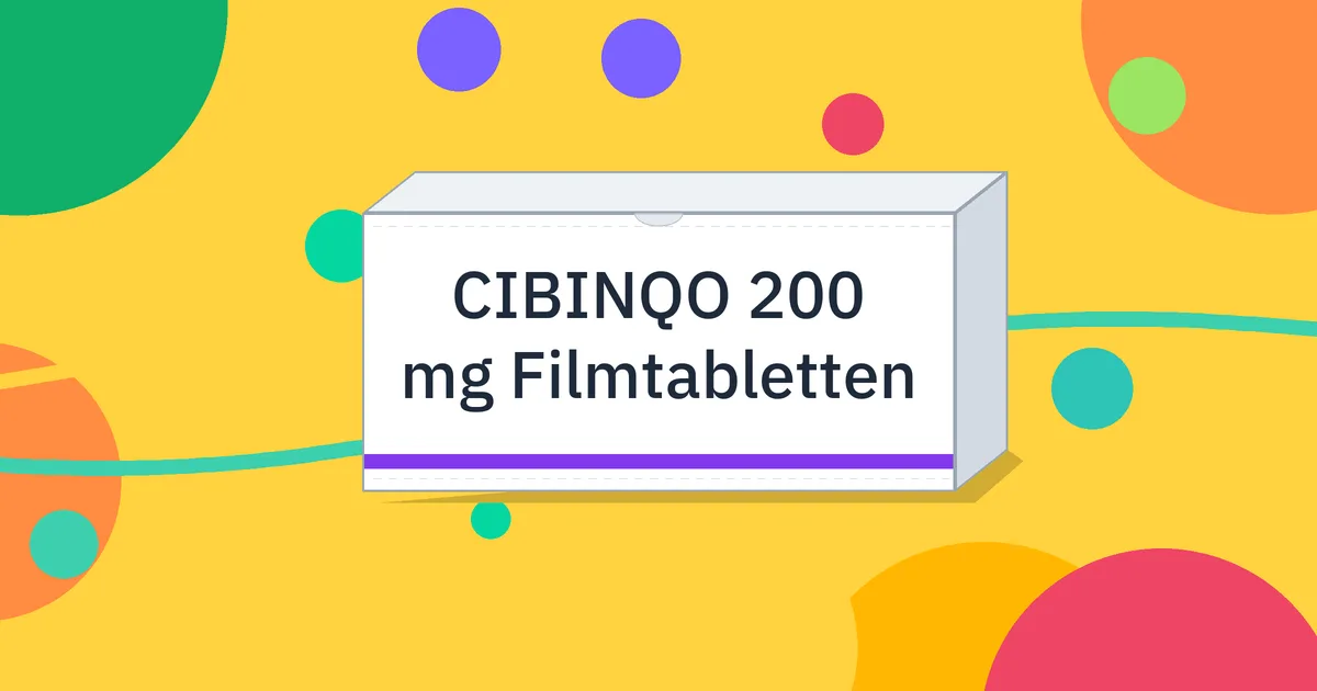 Symbolbild: Packung mit der Aufschrift CIBINQO 200 mg Filmtabletten (PZN 18651689) – Verfügbarkeit und Bezug in Apotheken in Frankfurt am Main