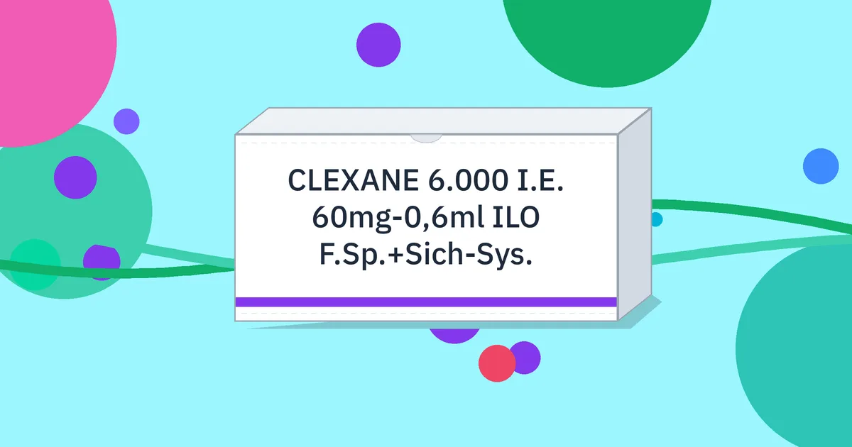 Symbolbild: Packung mit der Aufschrift CLEXANE 6.000 I.E. 60mg-0,6ml ILO F.Sp.+Sich-Sys. (PZN 11331450) – Verfügbarkeit und Bezug in Apotheken in Frankfurt am Main