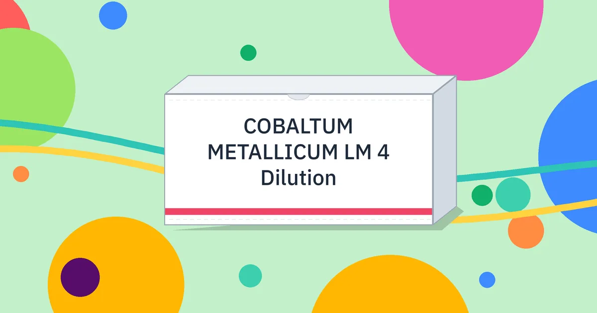 Symbolbild: Packung mit der Aufschrift COBALTUM METALLICUM LM 4 Dilution (PZN 12823014) – Verfügbarkeit und Bezug in Apotheken in Frankfurt am Main