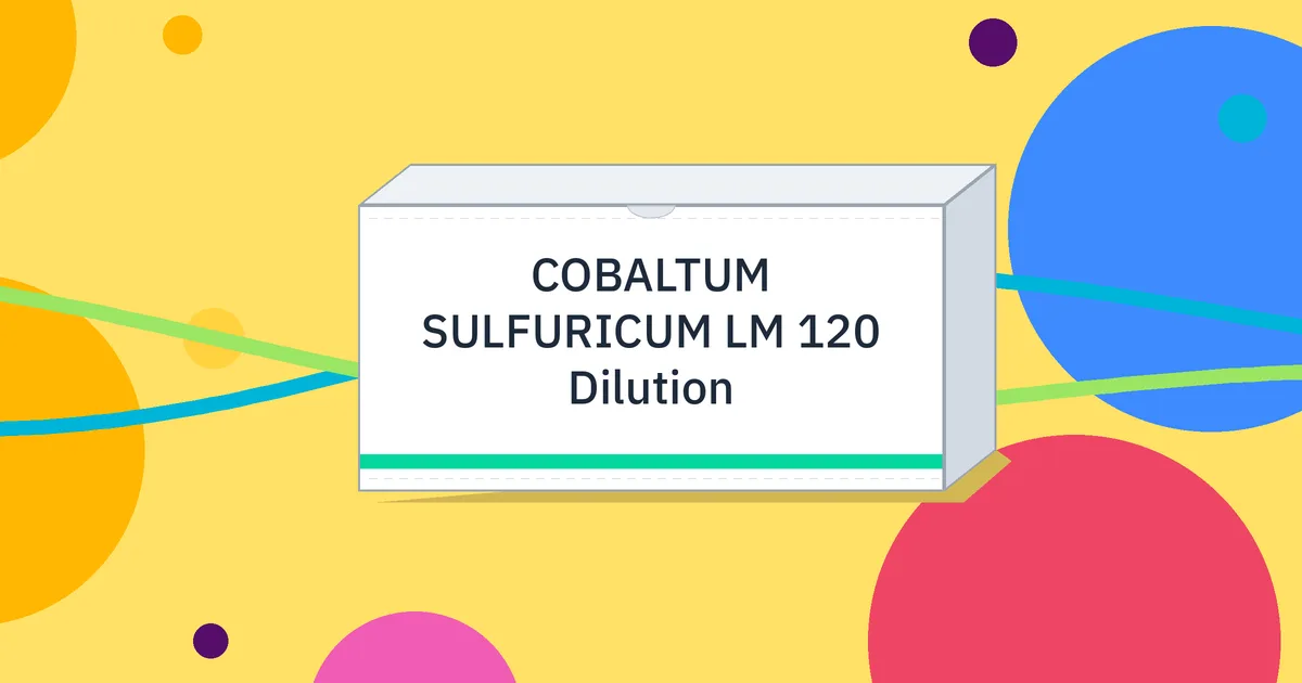 Symbolbild: Packung mit der Aufschrift COBALTUM SULFURICUM LM 120 Dilution (PZN 12824841) – Verfügbarkeit und Bezug in Apotheken in Frankfurt am Main