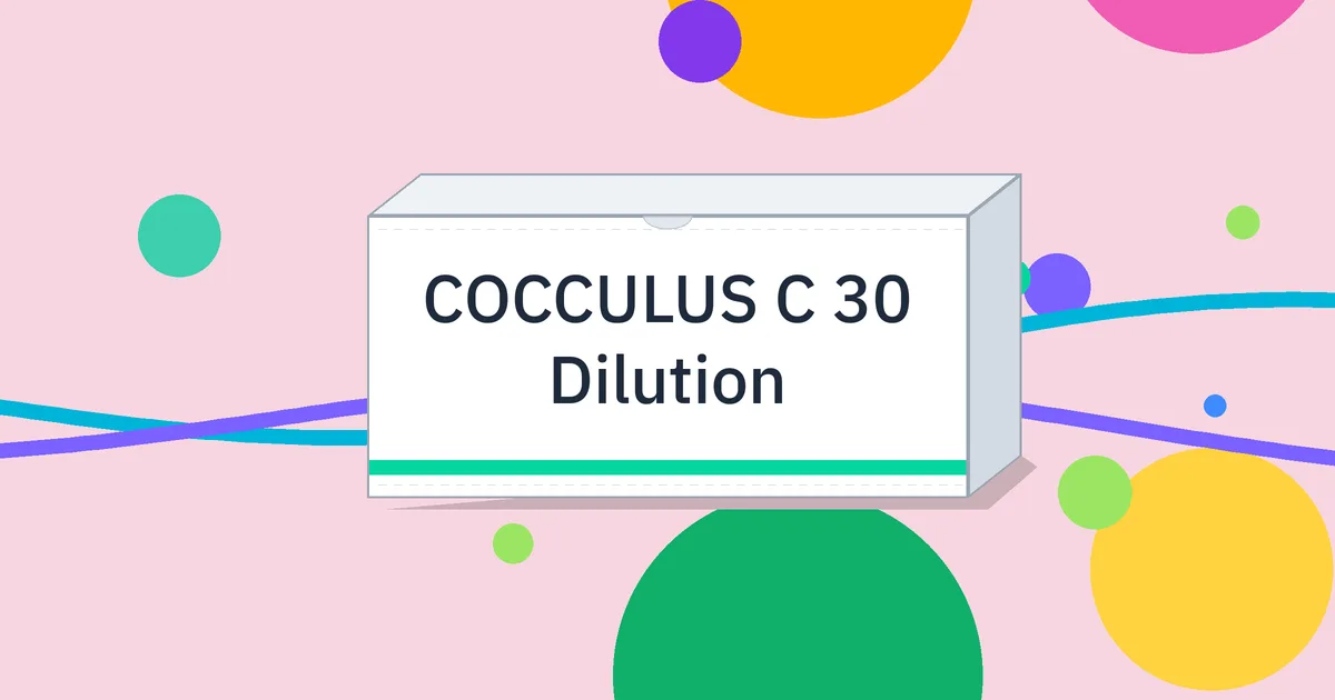 Symbolbild: Packung mit der Aufschrift COCCULUS C 30 Dilution (PZN 07165106) – Verfügbarkeit und Bezug in Apotheken in Frankfurt am Main
