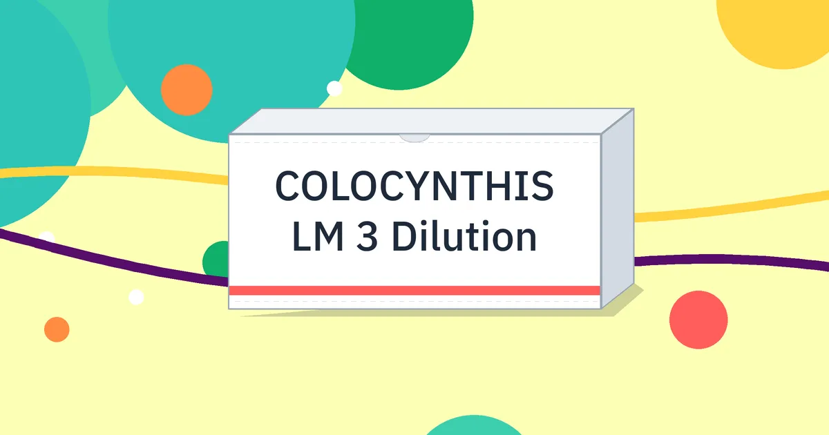 Symbolbild: Packung mit der Aufschrift COLOCYNTHIS LM 3 Dilution (PZN 12832556) – Verfügbarkeit und Bezug in Apotheken in Frankfurt am Main