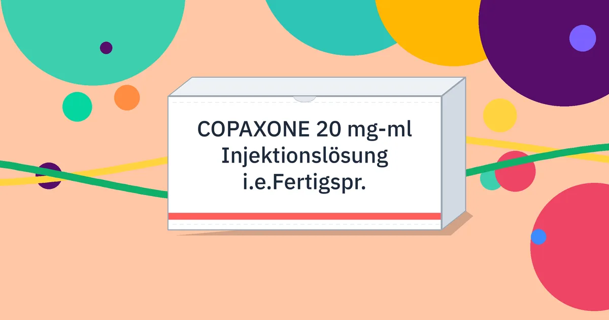 Symbolbild: Packung mit der Aufschrift COPAXONE 20 mg-ml Injektionslösung i.e.Fertigspr. (PZN 18244292) – Verfügbarkeit und Bezug in Apotheken in Frankfurt am Main