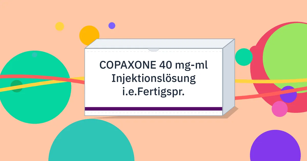 Symbolbild: Packung mit der Aufschrift COPAXONE 40 mg-ml Injektionslösung i.e.Fertigspr. (PZN 12437593) – Verfügbarkeit und Bezug in Apotheken in Frankfurt am Main