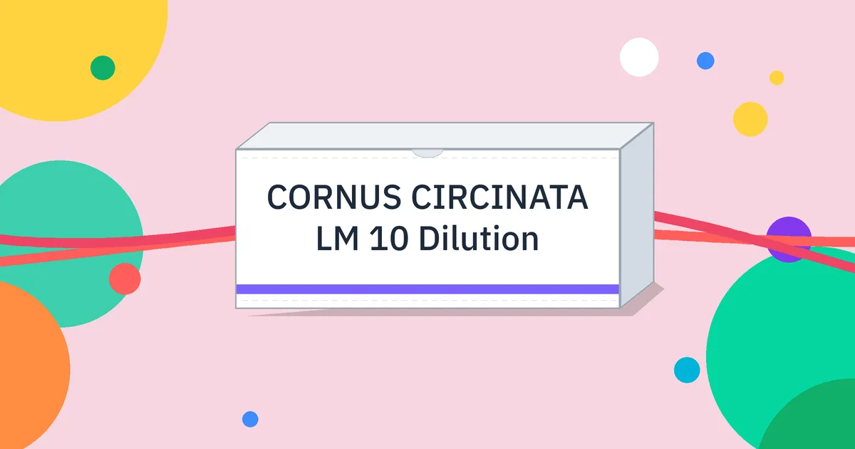 Symbolbild: Packung mit der Aufschrift CORNUS CIRCINATA LM 10 Dilution (PZN 13452146) – Verfügbarkeit und Bezug in Apotheken in Frankfurt am Main