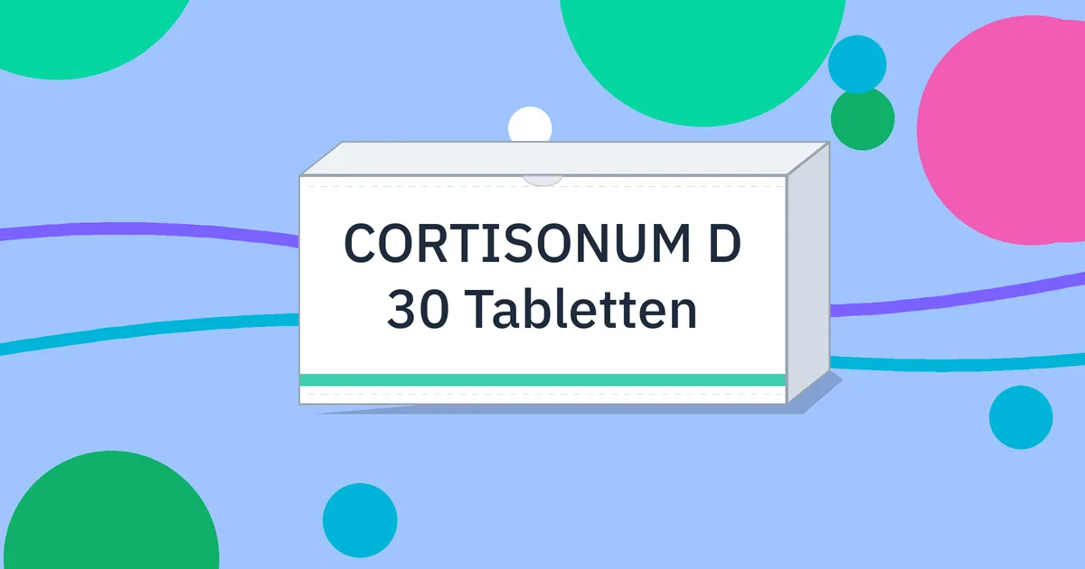 Symbolbild: Packung mit der Aufschrift CORTISONUM D 30 Tabletten (PZN 07165879) – Verfügbarkeit und Bezug in Apotheken in Frankfurt am Main