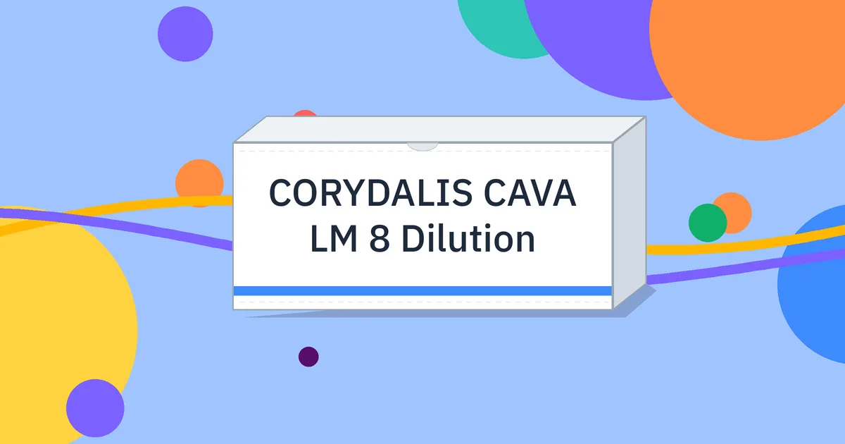 Symbolbild: Packung mit der Aufschrift CORYDALIS CAVA LM 8 Dilution (PZN 13453476) – Verfügbarkeit und Bezug in Apotheken in Frankfurt am Main