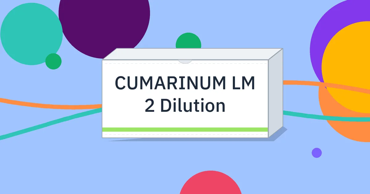 Symbolbild: Packung mit der Aufschrift CUMARINUM LM 2 Dilution (PZN 12836726) – Verfügbarkeit und Bezug in Apotheken in Frankfurt am Main