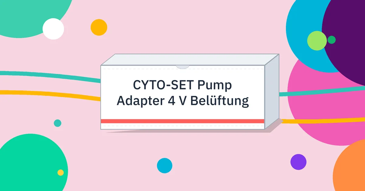 Symbolbild: Packung mit der Aufschrift CYTO-SET Pump Adapter 4 V Belüftung (PZN 16572715) – Verfügbarkeit und Bezug in Apotheken in Frankfurt am Main