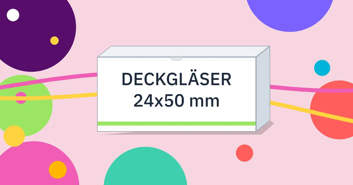 Symbolbild: Packung mit der Aufschrift DECKGLÄSER 24x50 mm (PZN 04818708) – Verfügbarkeit und Bezug in Apotheken in Frankfurt am Main