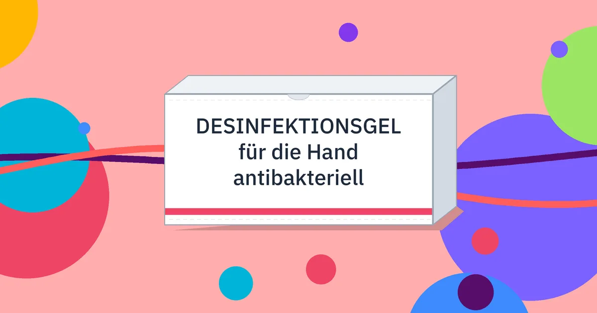 Symbolbild: Packung mit der Aufschrift DESINFEKTIONSGEL für die Hand antibakteriell (PZN 06108589) – Verfügbarkeit und Bezug in Apotheken in Frankfurt am Main