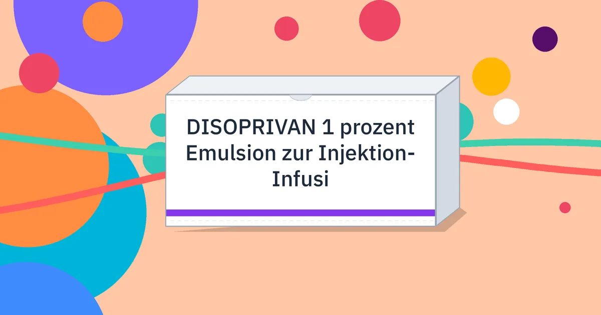 Symbolbild: Packung mit der Aufschrift DISOPRIVAN 1 prozent Emulsion zur Injektion-Infusi (PZN 02139541) – Verfügbarkeit und Bezug in Apotheken in Frankfurt am Main