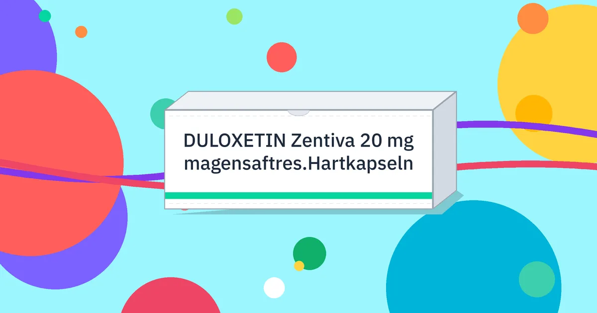 Symbolbild: Packung mit der Aufschrift DULOXETIN Zentiva 20 mg magensaftres.Hartkapseln (PZN 11276308) – Verfügbarkeit und Bezug in Apotheken in Frankfurt am Main